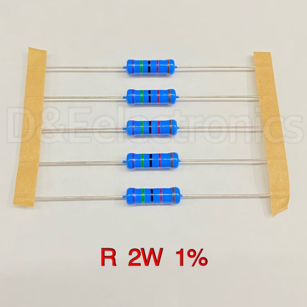 R Resistor ตัวต้านทานขนาด 2w 1% ยี่ห้อ Royalohm (จำนวน 100 ตัว) **อ่าน ...