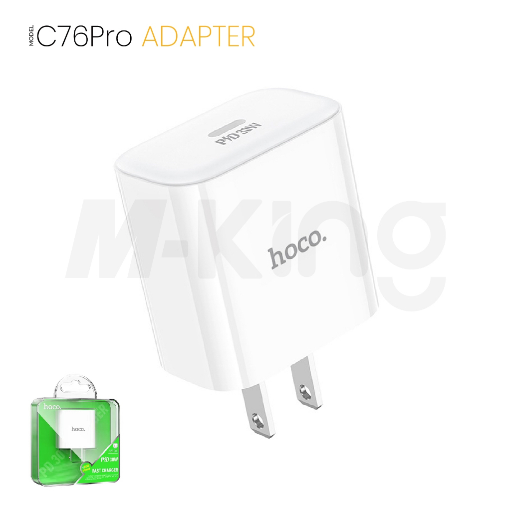 Product image Hoco รุ่น C76 Pro เป็นสายชาร์จชนิด PD-หัว+Type-c /Type-c ...
