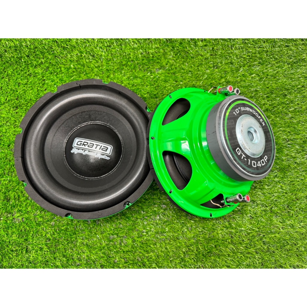 ลำโพง ซับวูฟเฟอร์ ยี่ห้อ GRATIA รุ่น GT-1040P 10นิ้ว (โครงปั๊ม) วอยซ์คู่2นิ้ว แม่เหล็ก140หนา20 ...