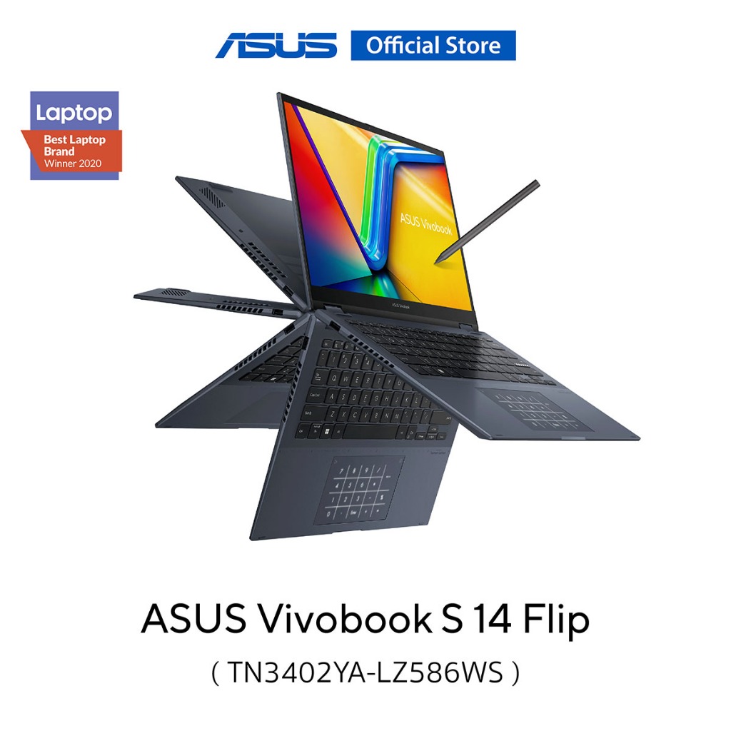ASUS Vivobook S 14 Flip (TN3402YA-LZ586WS), thin and light laptop 2-in-1, 14" LED WUXGA ...