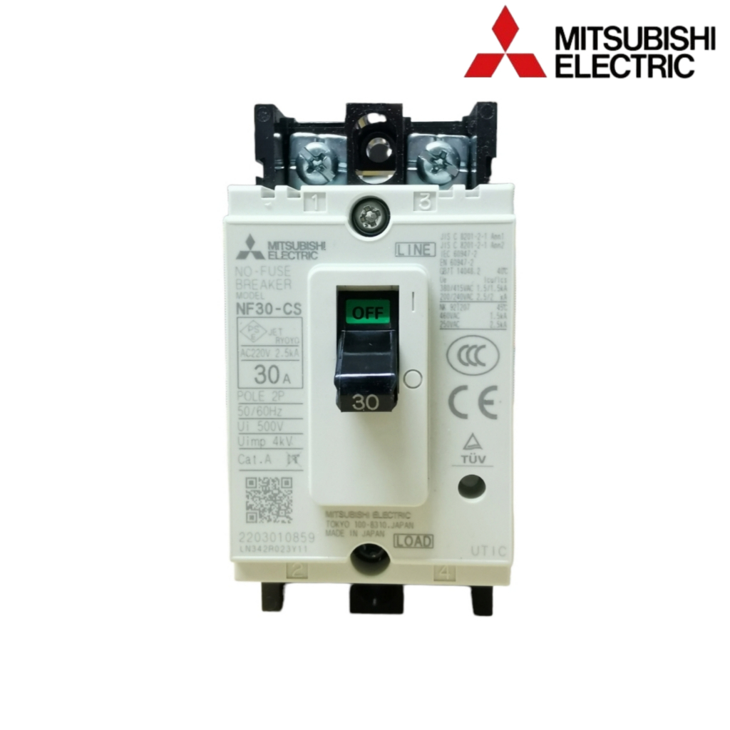 เบรกเกอร์ Mitsubishi NF30-CS 2P 15A 20A 30A มิตซูบิชิ NF30 CS | Shopee Thailand