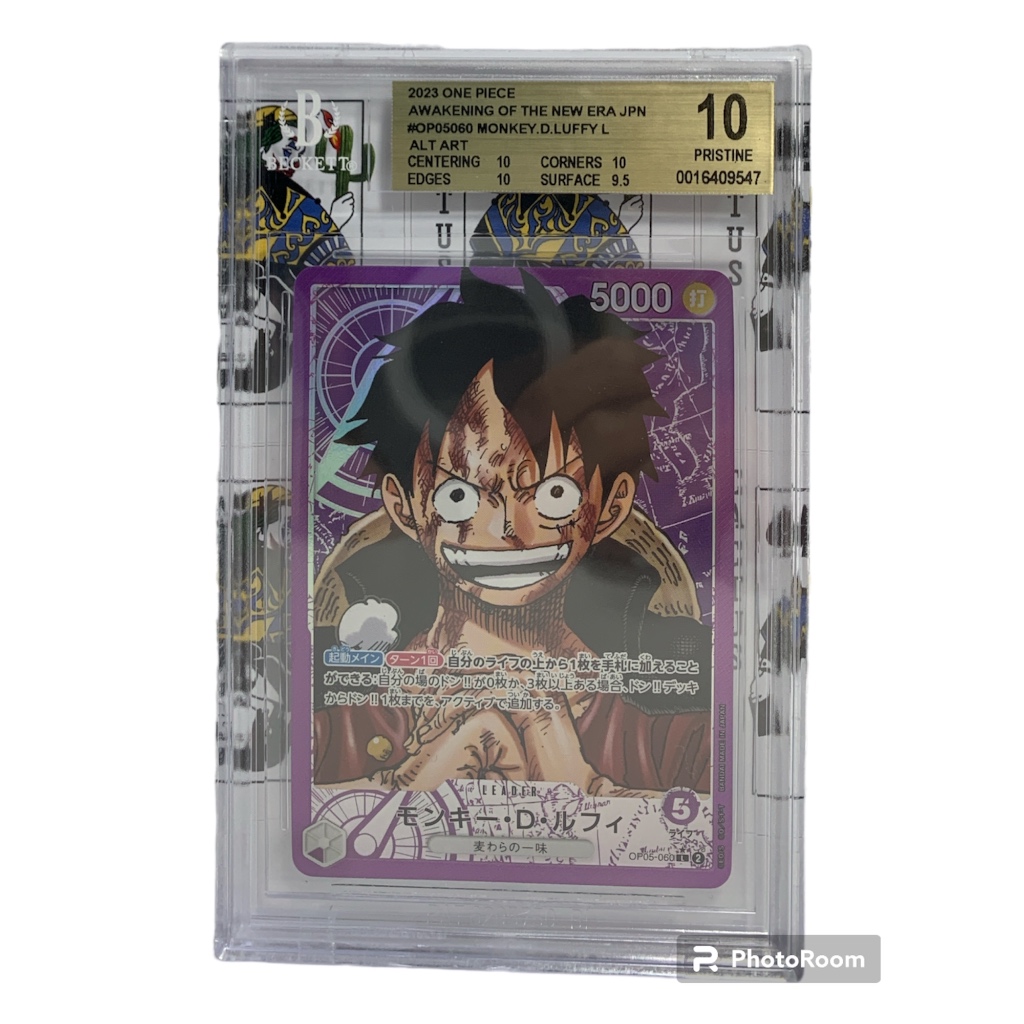 One piece card [OP05-060] Monkey.D.Luffy (Parallel) Beckett Graded = 10 ...