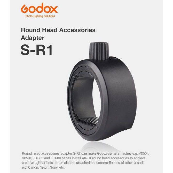Godox S-R1 ตัวแปลงแฟลช หัวสี่เหลี่ยมให้เป็นหัวกลม ซอฟบอค AK-R11 Dome ...