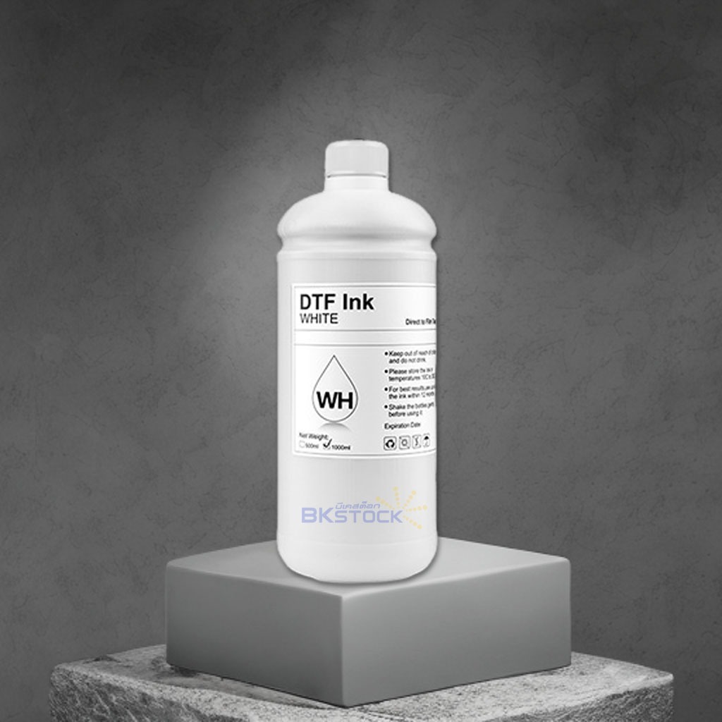 สีขาว DFT หยดหมึก1.5พิโคลิตร เป็นมิตรกับหัวพิมพ์ ใช้กับ DFT/DTF L1800 และ DFT/DTFใหญ่ ขนาด ...