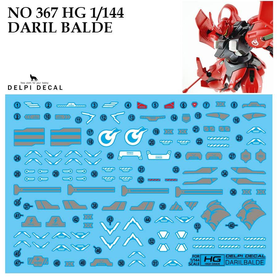 ดีคอลน้ำ [DELPI] 367 HG DARIL BALDE THE WITCH FROM MERCURY 1/144 [WATER ...