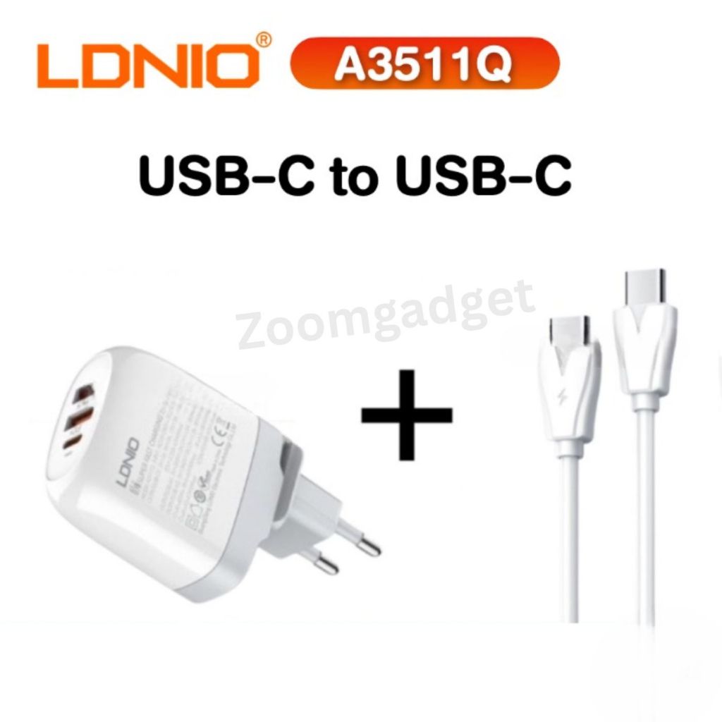 LDNIO A3511Q 65W GaN Fast Charger PD QC3.0 หัวชาร์จสำหรับแมคบุค ...