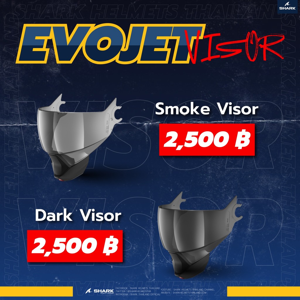 อะไหล่ ชิลด์แต่ง - Visor Shark EVOJET ชิวแต่ง ชิวหน้า | Shopee Thailand