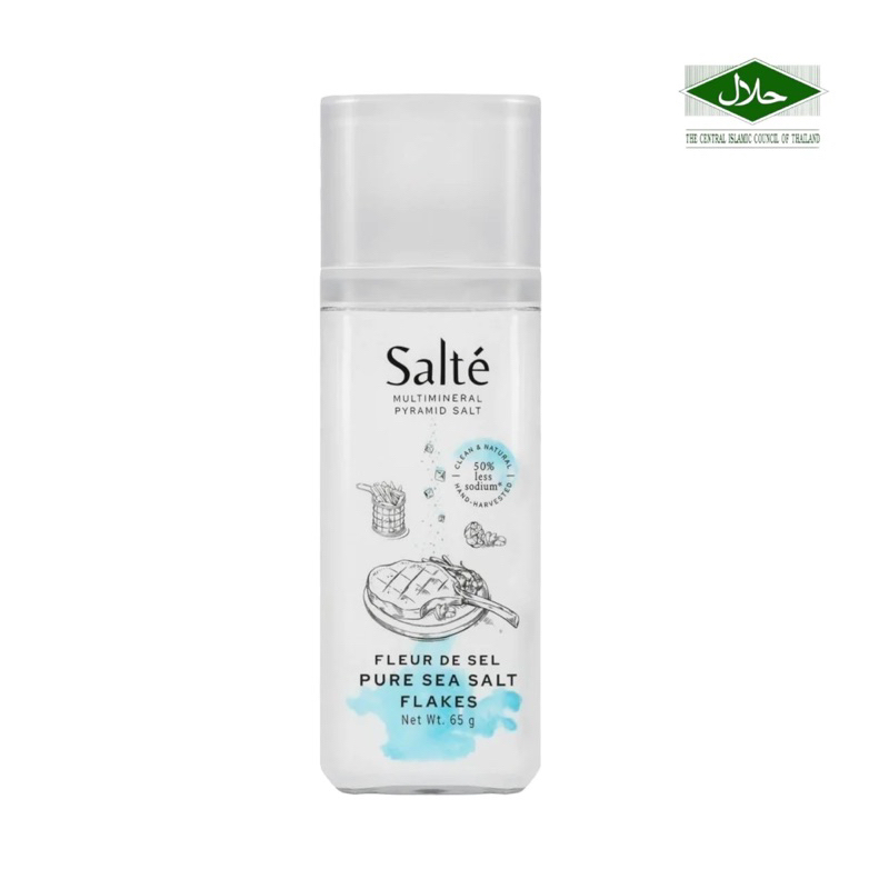 Salte pure sea salt flakes 65g. เกล็ดดอกเกลือทะเล พร้อมส่ง | Shopee ...
