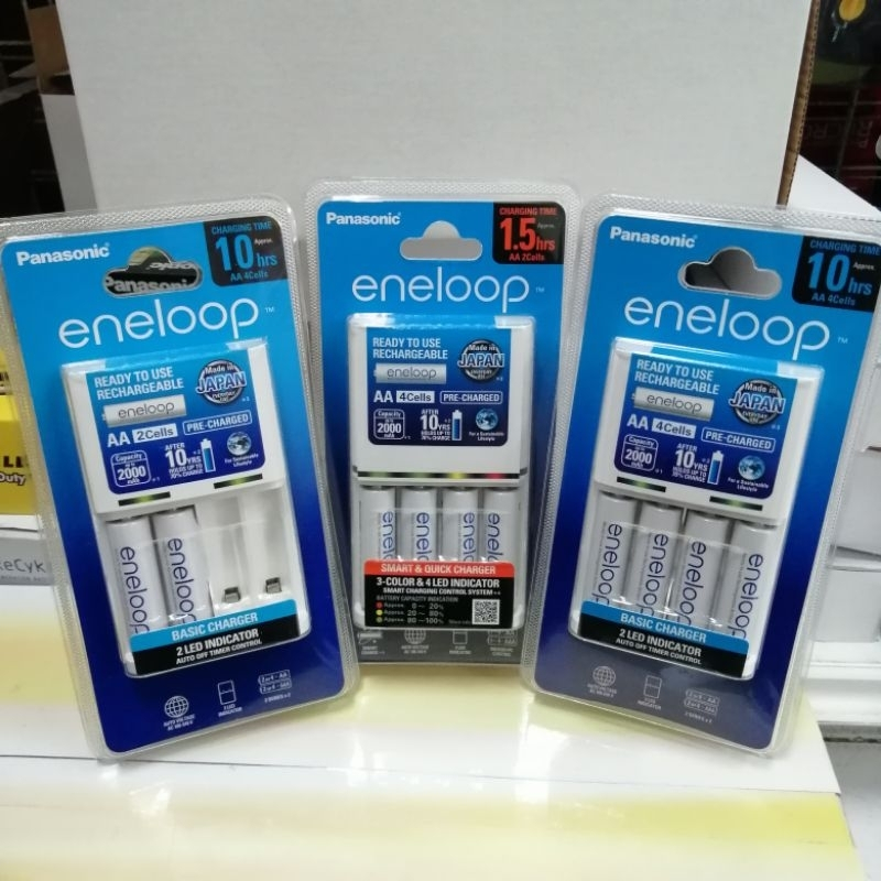 Eneloop Panasonic ถ่านพร้อมเครื่องชาร์จ AA รุ่น K-KJ51MCC40T K-KJ51MCC20T K-KJ55MCC40T รับประกัน ...