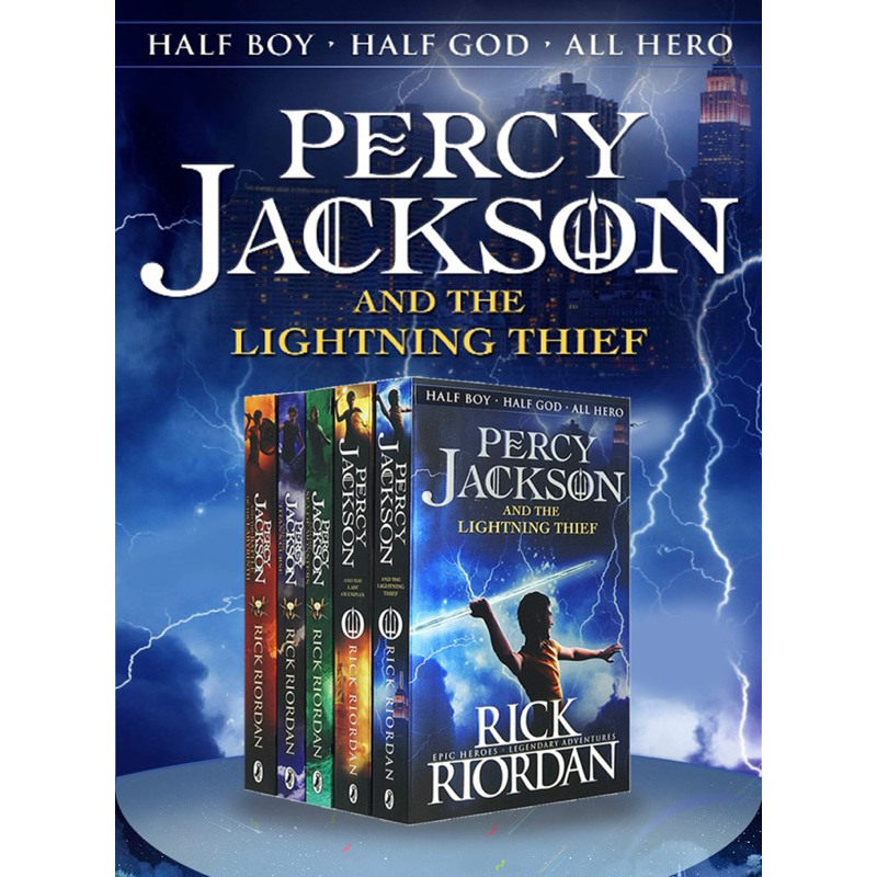 Percy Jackson The Lightning Thief 1-5 Books, By Rick Riorda | Shopee ...