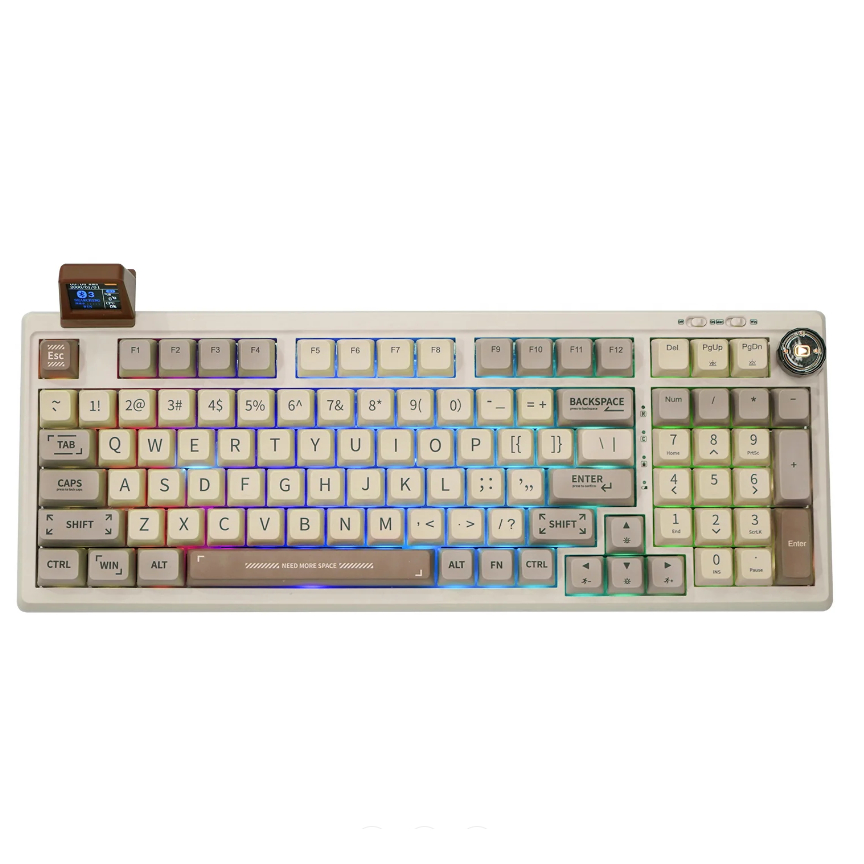 [โค้ดคุ้มลด 20%] EPOMAKER RT100 Retro Mechanical Keyboard with Knob and ...