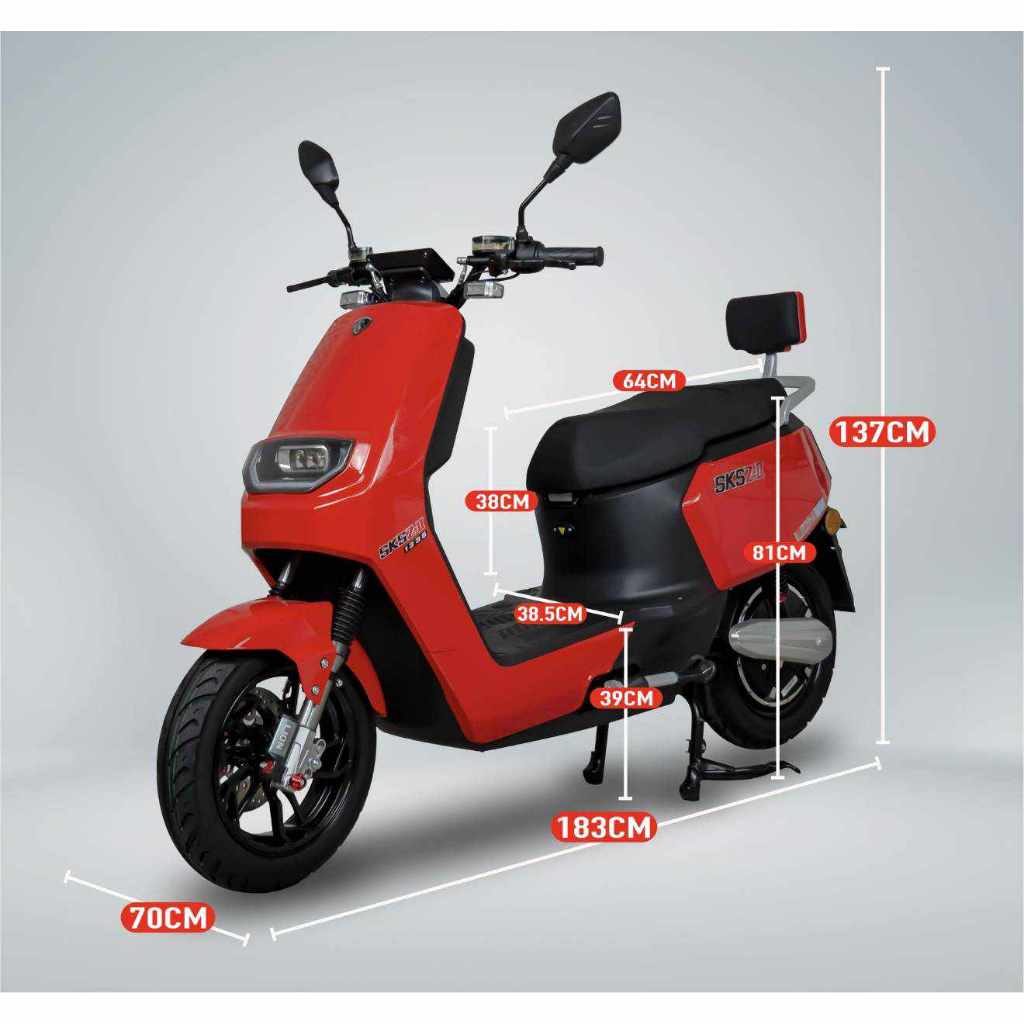 มอเตอร์ไซค์ไฟฟ้า รถไฟฟ้า Lion SKS Z2 Gen2 จดทะเบียนได้ 2000 Watt รุ่น ...