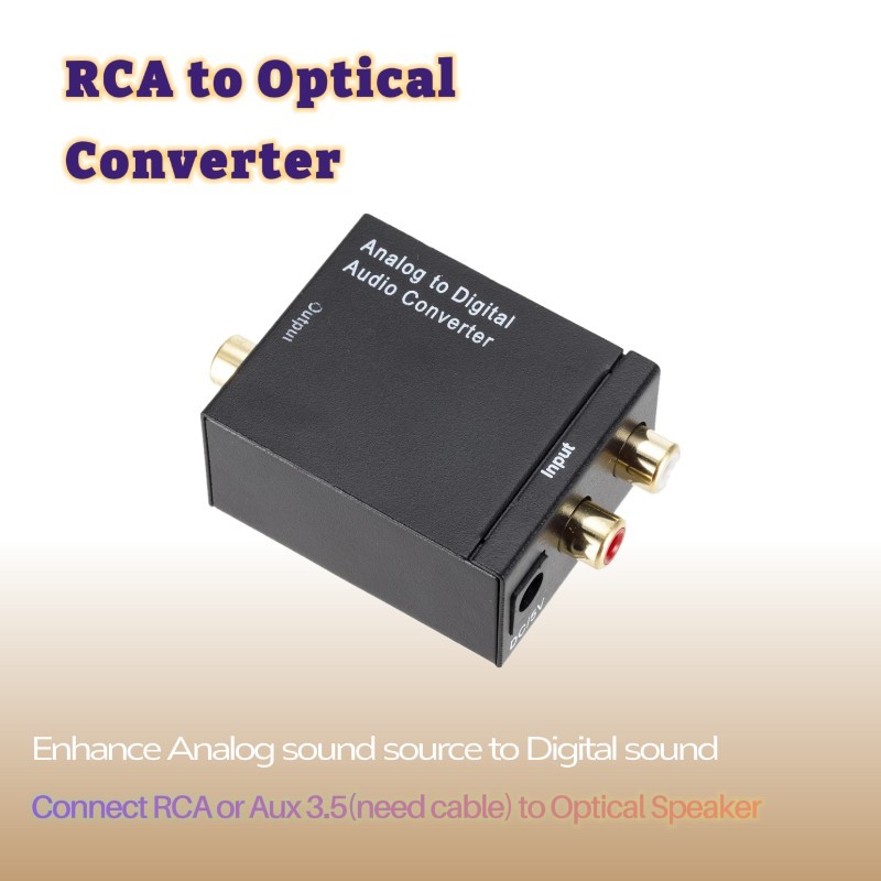 Analog To Digital Audio Converter rca to optical adc | Shopee Thailand