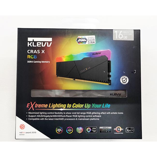 RAM KLEVV CRAS X RGB 16GB (8x2) DDR4 3200MHz (BLACK) ของใหม่ยังไม่แกะ ...
