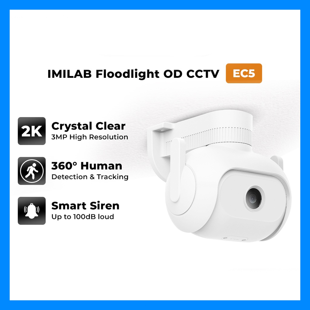 Imilab EC5 Smart CCTV กล้องวงจรปิด 2K Home Security Camera 360° กันน้ำ IP66 Support Mi homes APP ...