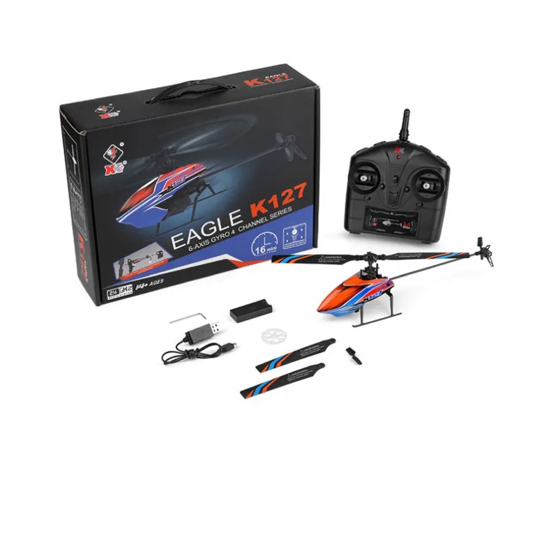 [สินค้าในไทยพร้อมส่ง] Wltoys Xk K127 เฮลิคอปเตอร์ 4 แชนแนล เจโร6แกน แบตเตอรี่ 1 ก้อน พร้อมเล่น ...