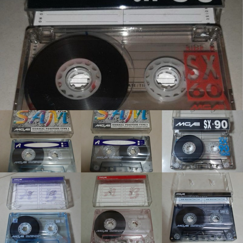 5/1/67. มือสอง เทปเปล่าใช้งานแล้ว 60 slim SAM,MGA normal position type ...