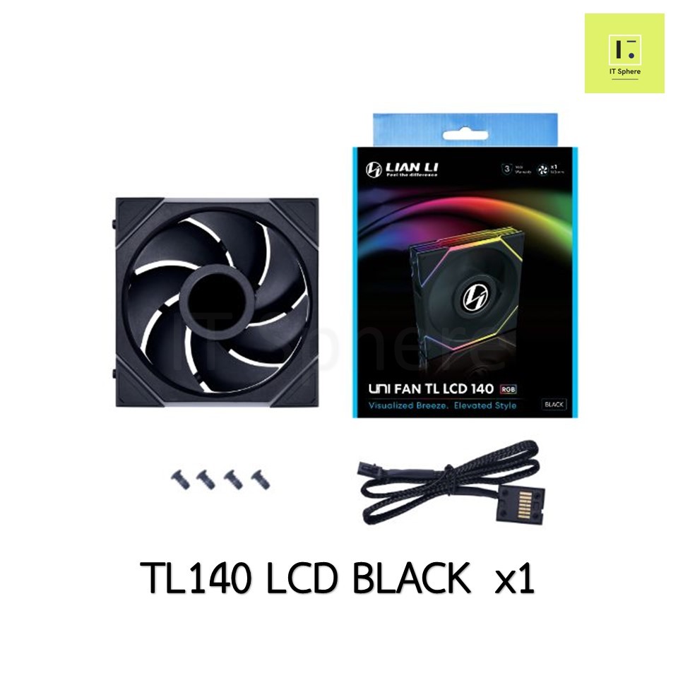 [ TL LCD ดูดเข้า/เป่าออก] Fancase Lian Li TL LCD rgb BLACK WHITE 120mm ...