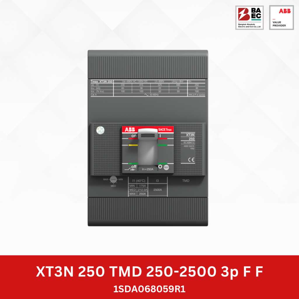 ABB เบรกเกอร์ XT3N 250 TMD 250-2500 3p F F | Shopee Thailand
