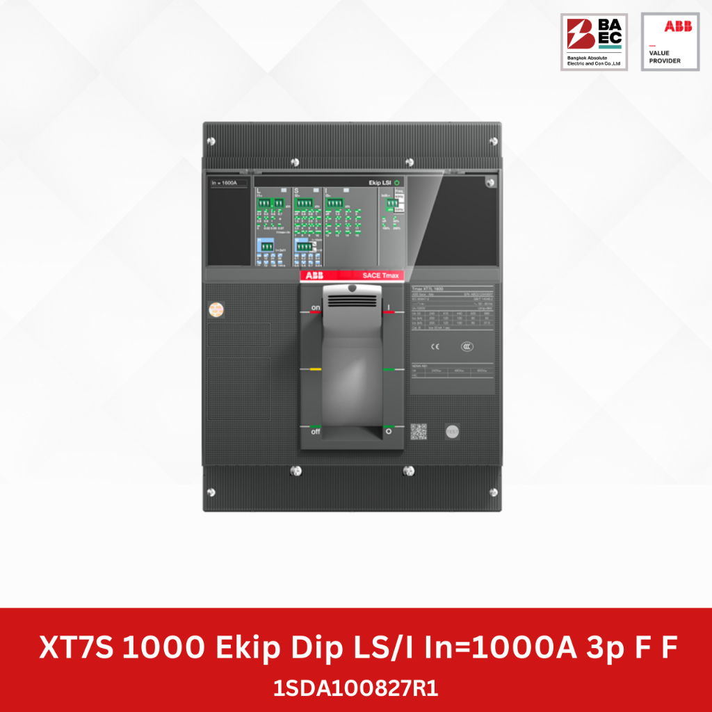 ABB เบรกเกอร์ XT7S 1000 Ekip Dip LS/I In=1000 3P 50KA | Shopee Thailand