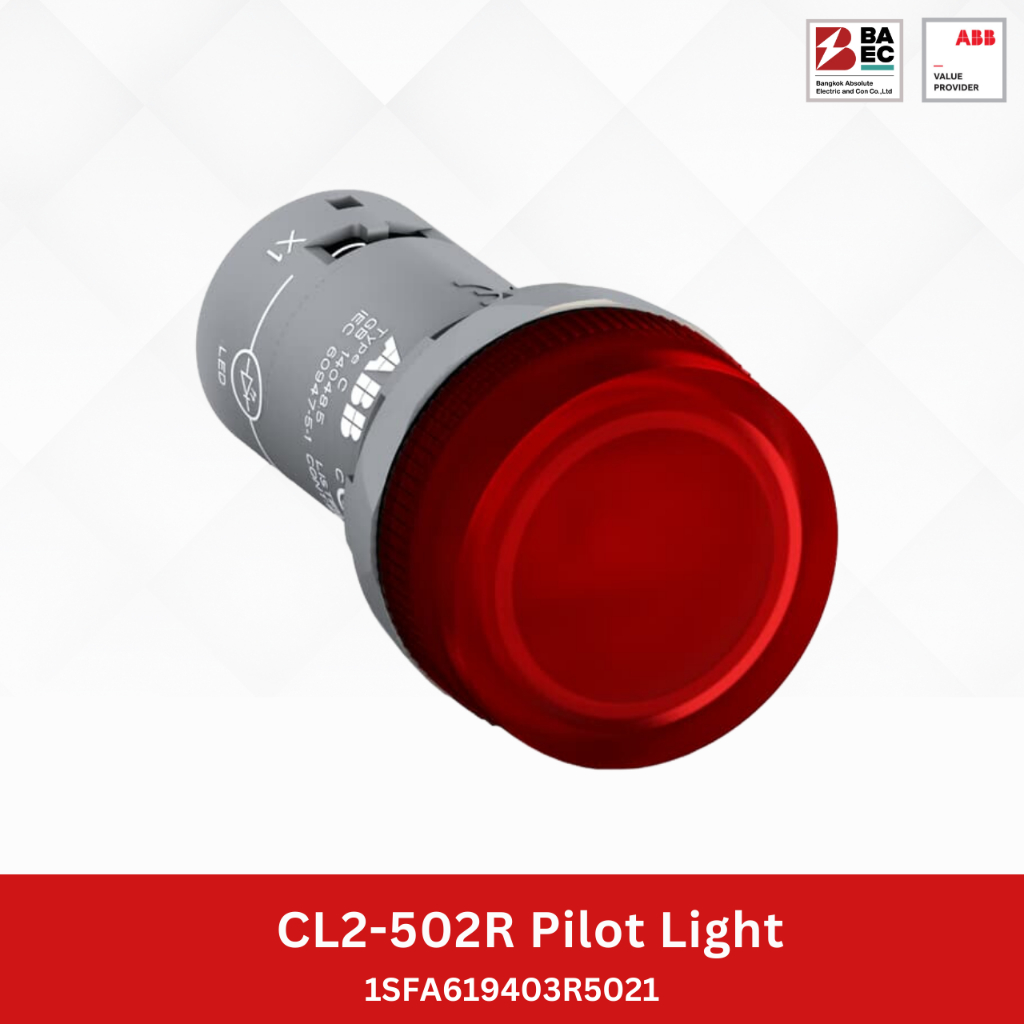 ABB Pilot Lamp CL2-502R 24V AC/DC สีแดง | Shopee Thailand
