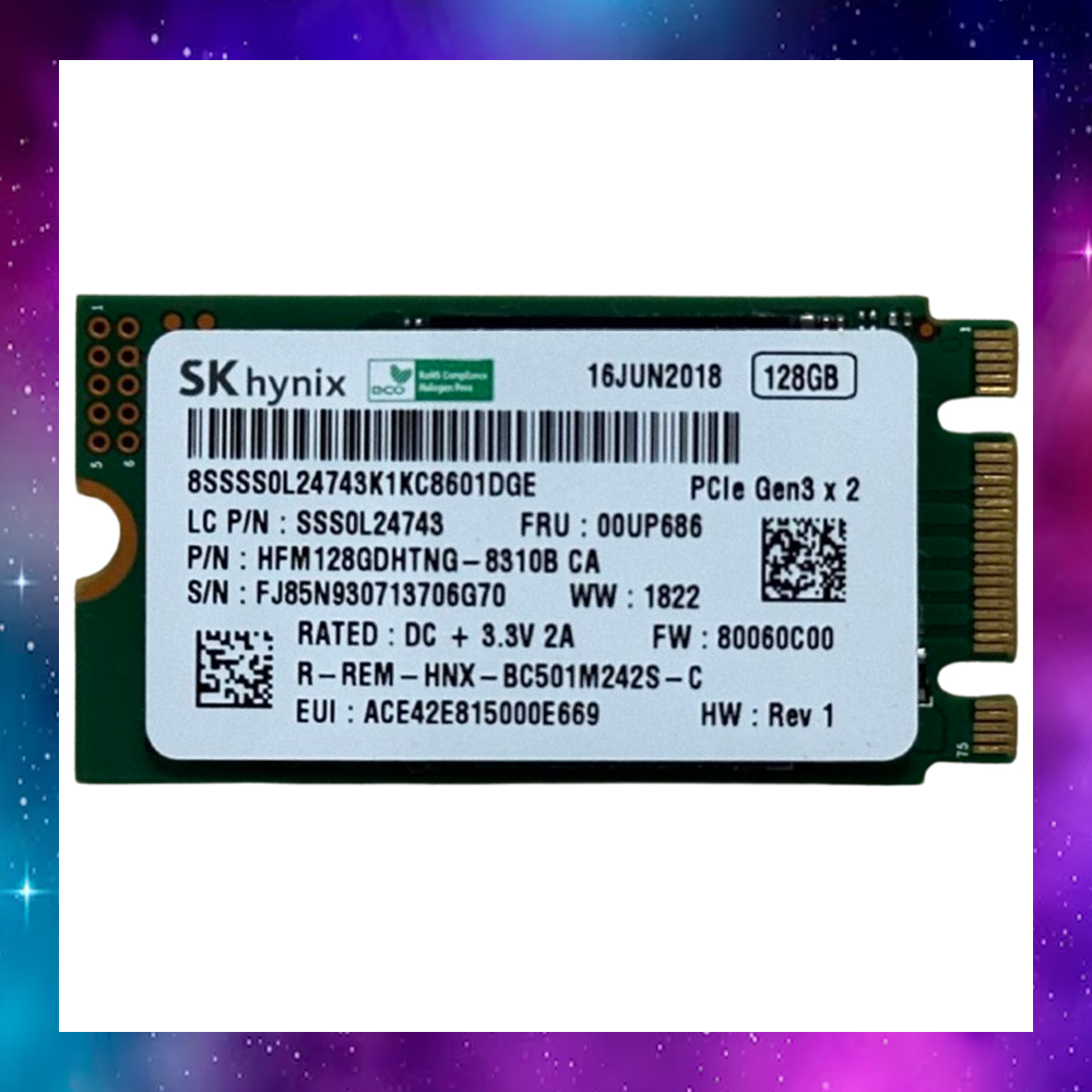 128 GB SSD (เอสเอสดี) SK hynix M.2 PCIe NVMe HFM128GDHTNG ใช้งานปกติ ...