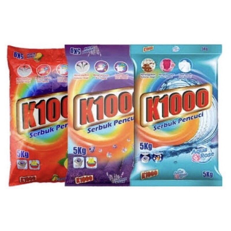ผงซักฟอกมาเลย์ K1000 ขนาด 5 กิโลกรัม มี 3 กลิ่น | Shopee Thailand