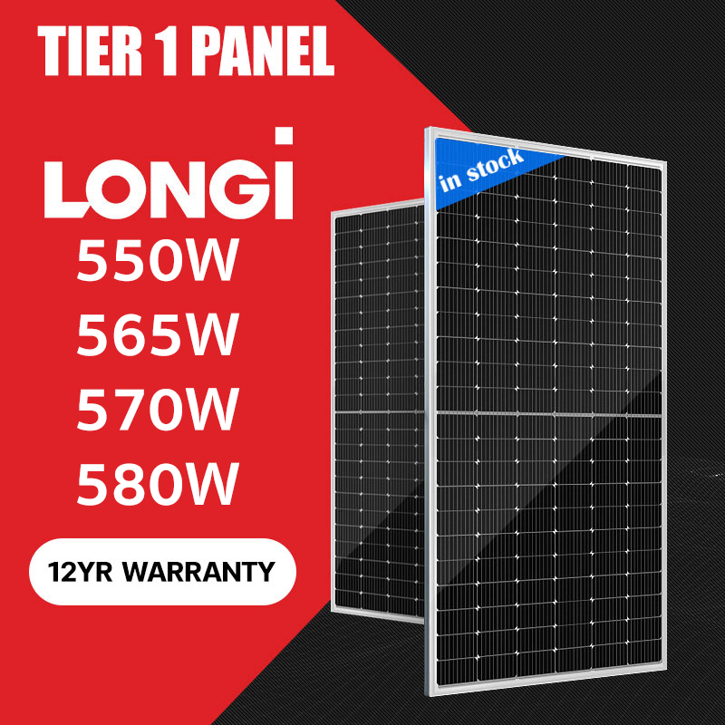แผงโซล่าเซลล์ Longi Solar Tier 1 N-TYPE โมโน Mono Half 550w 630w 640w Ntype HIMO 9 x10 | Shopee ...