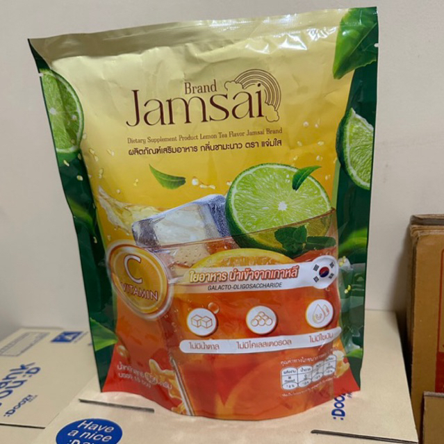 ชามะนาวแจ่มใส (1ถุง) Jamsai Lemon Tea | Shopee Thailand