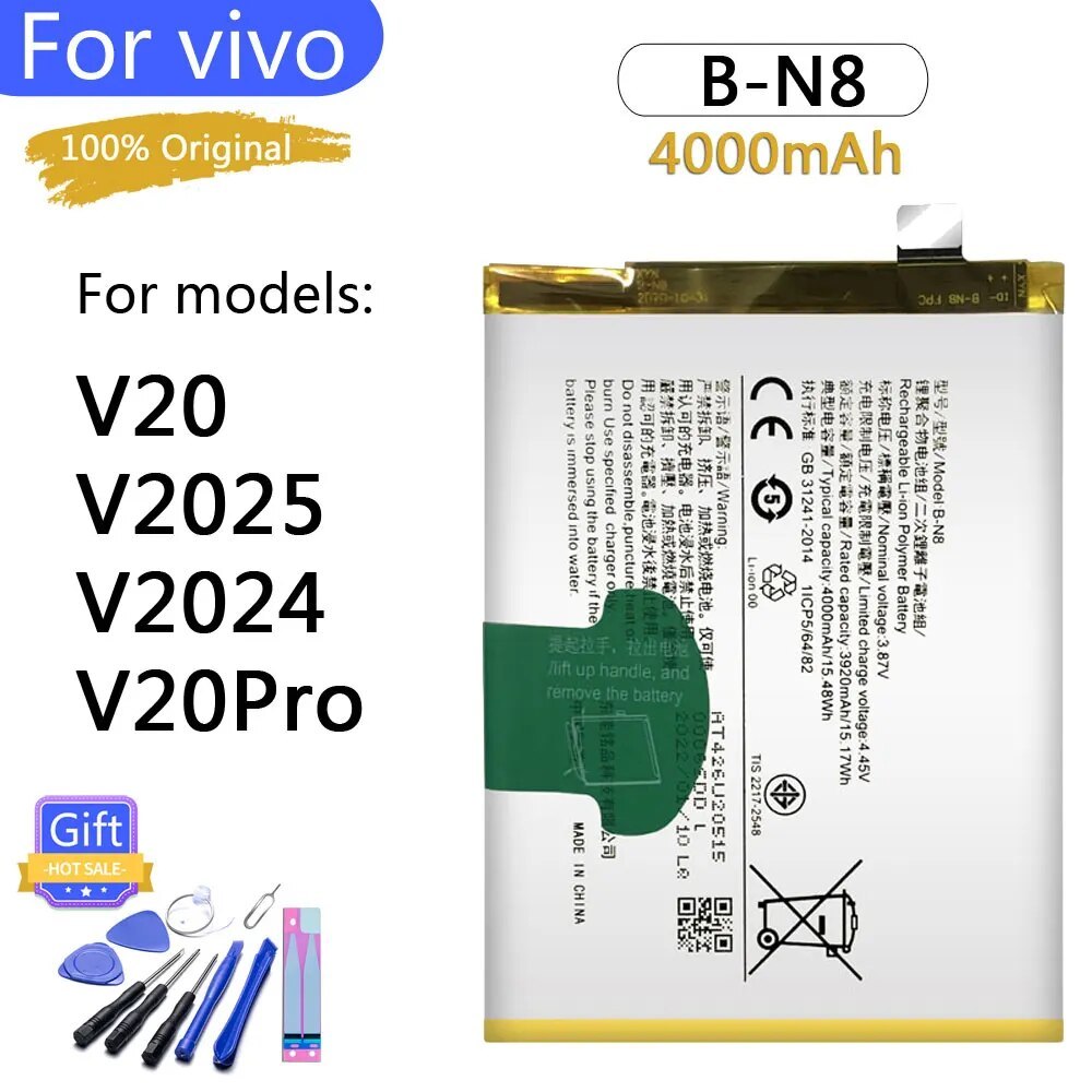 แบตเตอรี่ B-N8 เดิมสำหรับ VIVO V20 V2025 V20Pro V2024/ b-n8 ความจุ ...