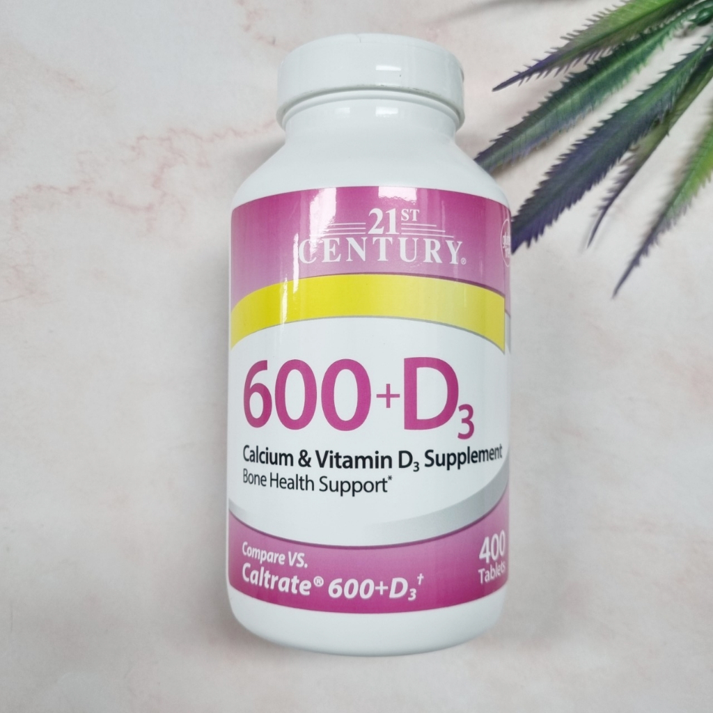 [21st Century®] Calcium 600+D3 400 Tablets แคลเซียม | Shopee Thailand