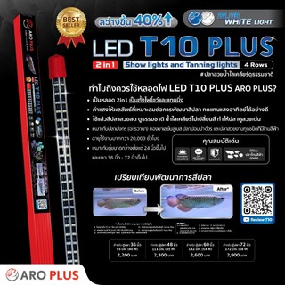 หลอดไฟ LED T10 Plus 2in1 แบบ 4 แถว สีขาว-บลู | Shopee Thailand