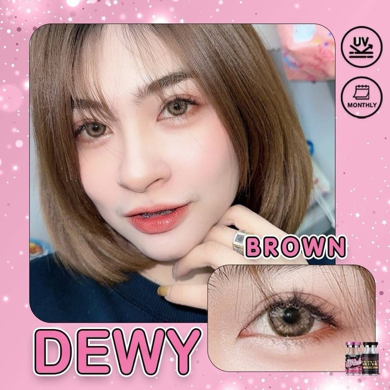 คอนแทคเลนส์ Wink Dewy ขนาดกลาง | Shopee Thailand