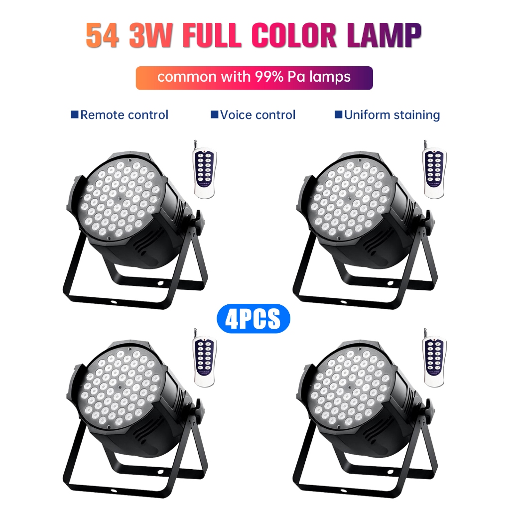 ไฟพาร์ 54*3w [4PCS ] ไฟ LED Par 54Led 3w ไฟเธค ไฟปาร์ตี้ ไฟพาร์ ไฟดิส ...