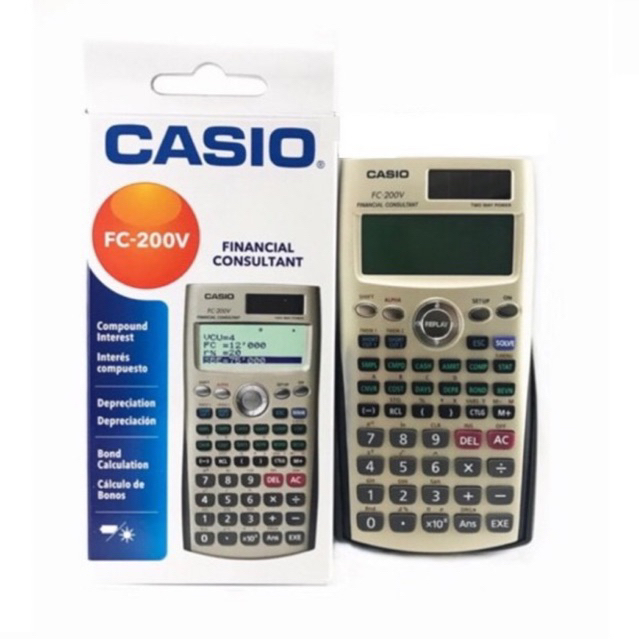 (พร้อมส่งไว) เครื่องคิดเลขการเงิน CASIO FC-200V มือสอง รายละเอียดด้านใน เก่าเก็บ ใช้งานได้ปกติ ...