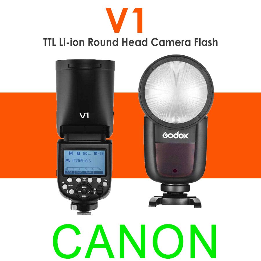 Godox V1 แฟลช Speedlight TTL (Li-ion Round) สำหรับกล้อง Canon,Sony,Fuji ...