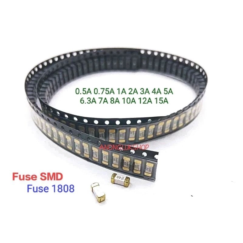 5ตัว 10ตัว 👉👉FUSE SMD Fuse 1808 ฟิวส์แปะปริ้น 0.5A 0.75A 1A 2A 3A 4A 5A ...