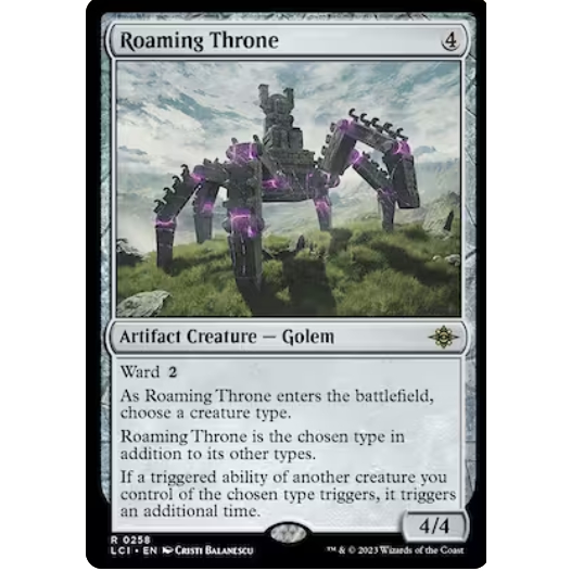 Roaming Throne การ์ด Magic The Gathering ของแท้ จากชุด The Lost Caverns ...