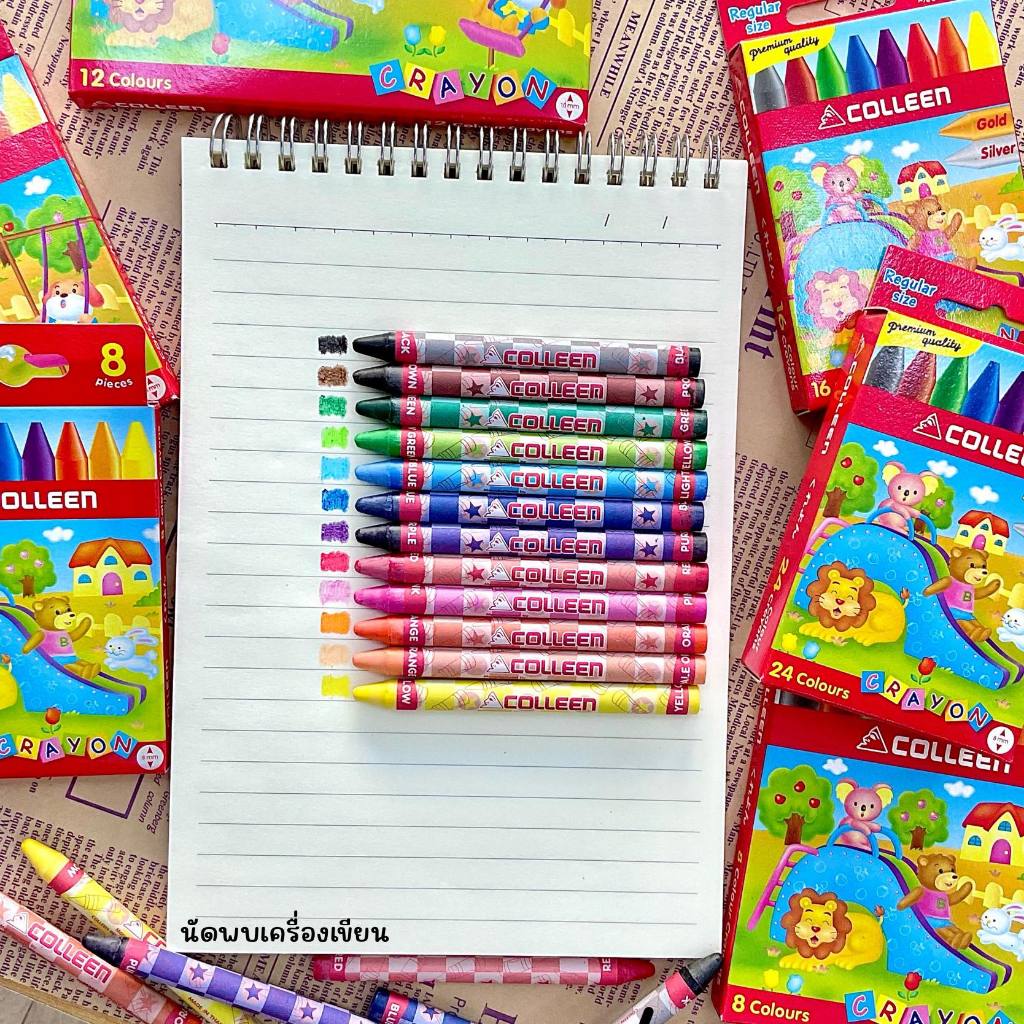 COLLEEN CRAYON ดินสอสีเทียนสำหรับวาดรูปและระบายสี | Shopee Thailand