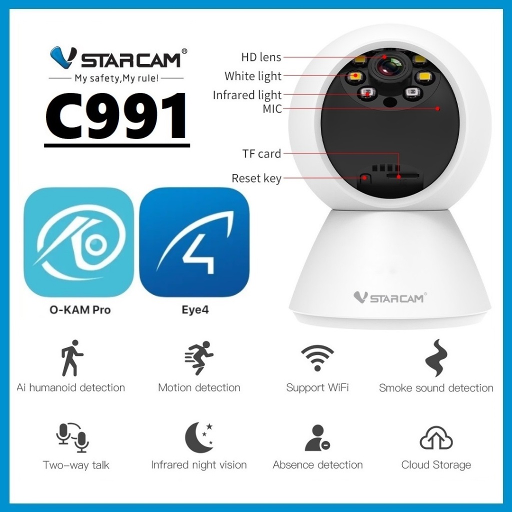 VSTARCAM C991 3MP / C994 5MP WiFi 5GHz SUPER HD 1296P iP Camera กล้องวงจรปิดไร้สาย กล้องวงจรปิด ...