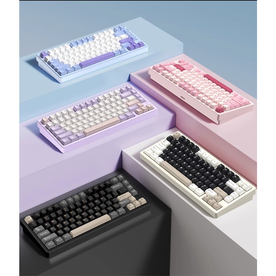 WOBKEY - Rainy 75 คีย์บอร์ดอลูมิเนียม ขนาด 75% เชื่อมต่อไร้สาย Wireless ...