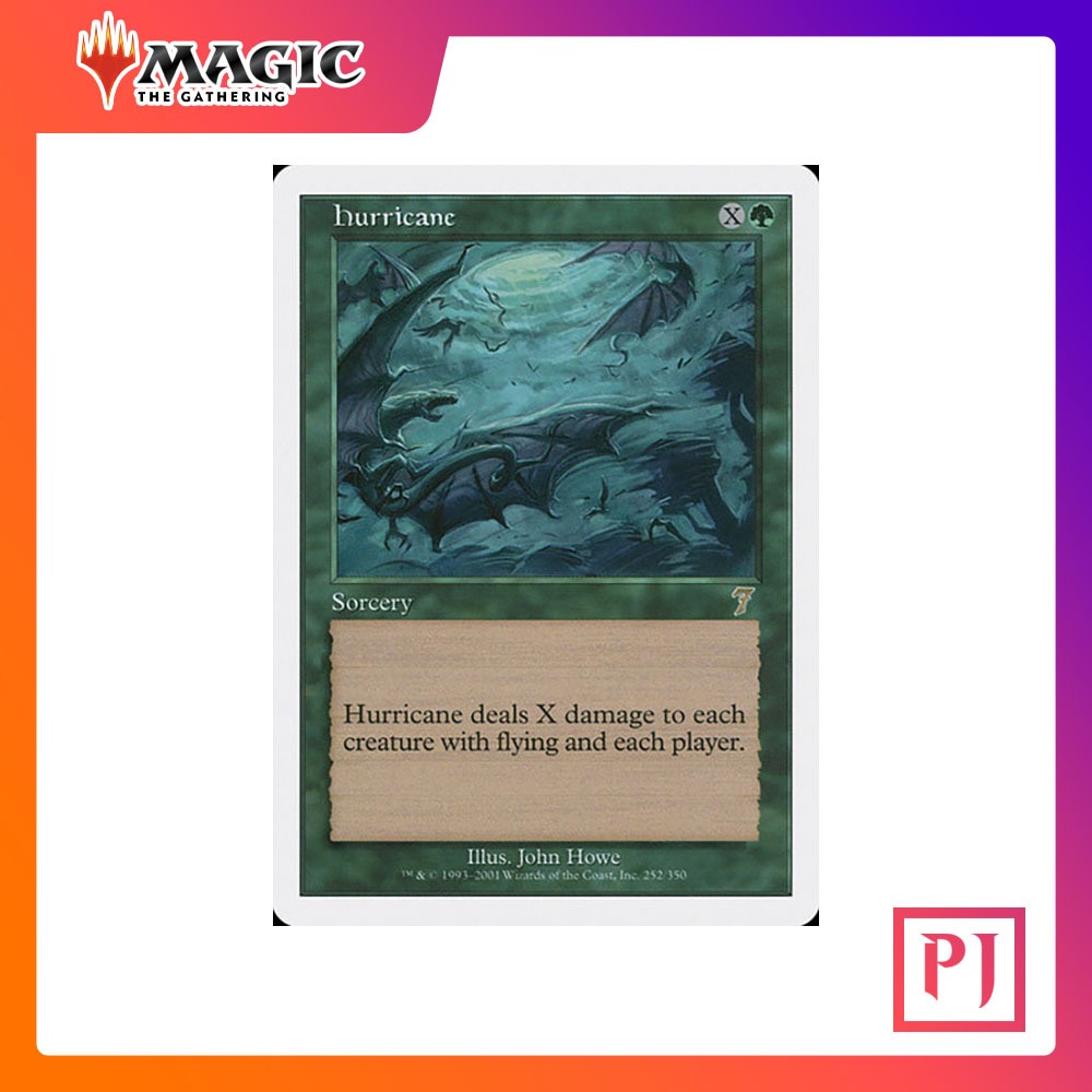 [MTG] Hurricane [7TH] [GREEN] [RARE] [NORMAL] [ENG] (การ์ดเมจิค / Magic ...