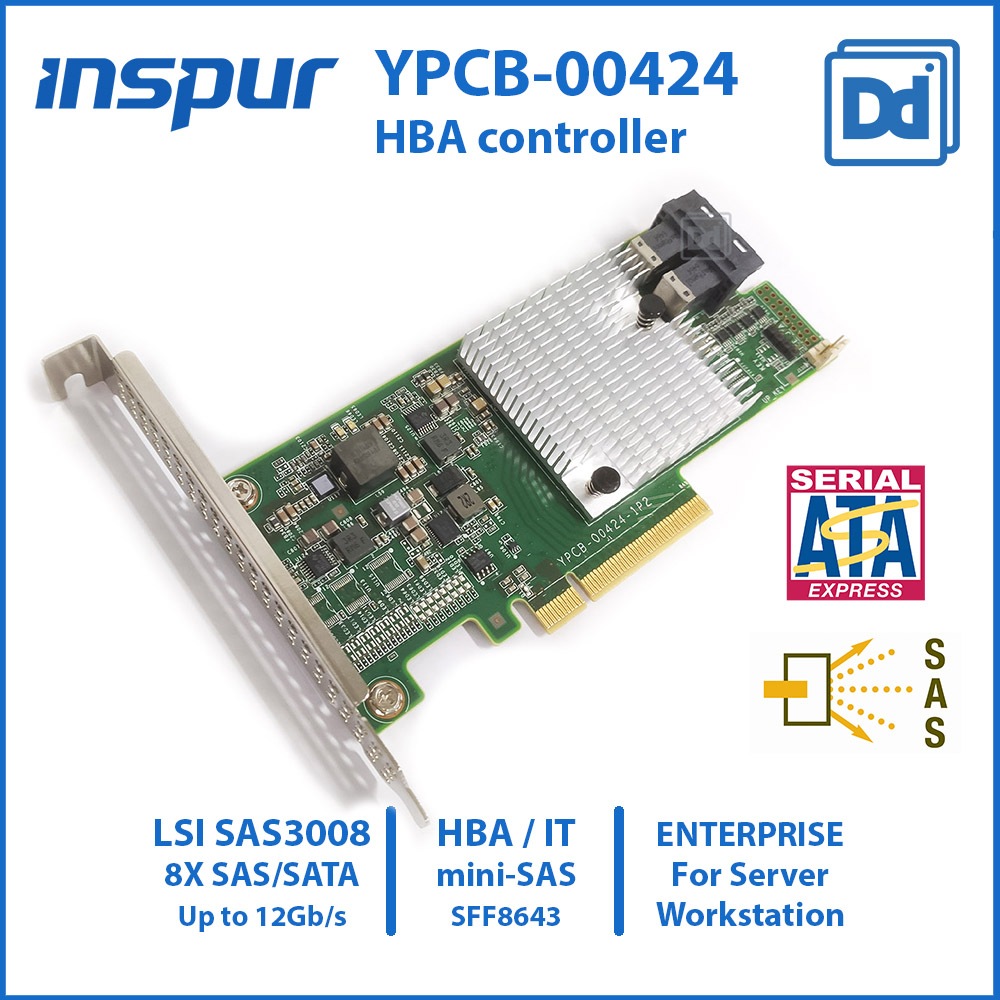 RAID CARD INSPUR YPCB-00424 LSI SAS3008 HBA SAS 12G for Enterprise ...