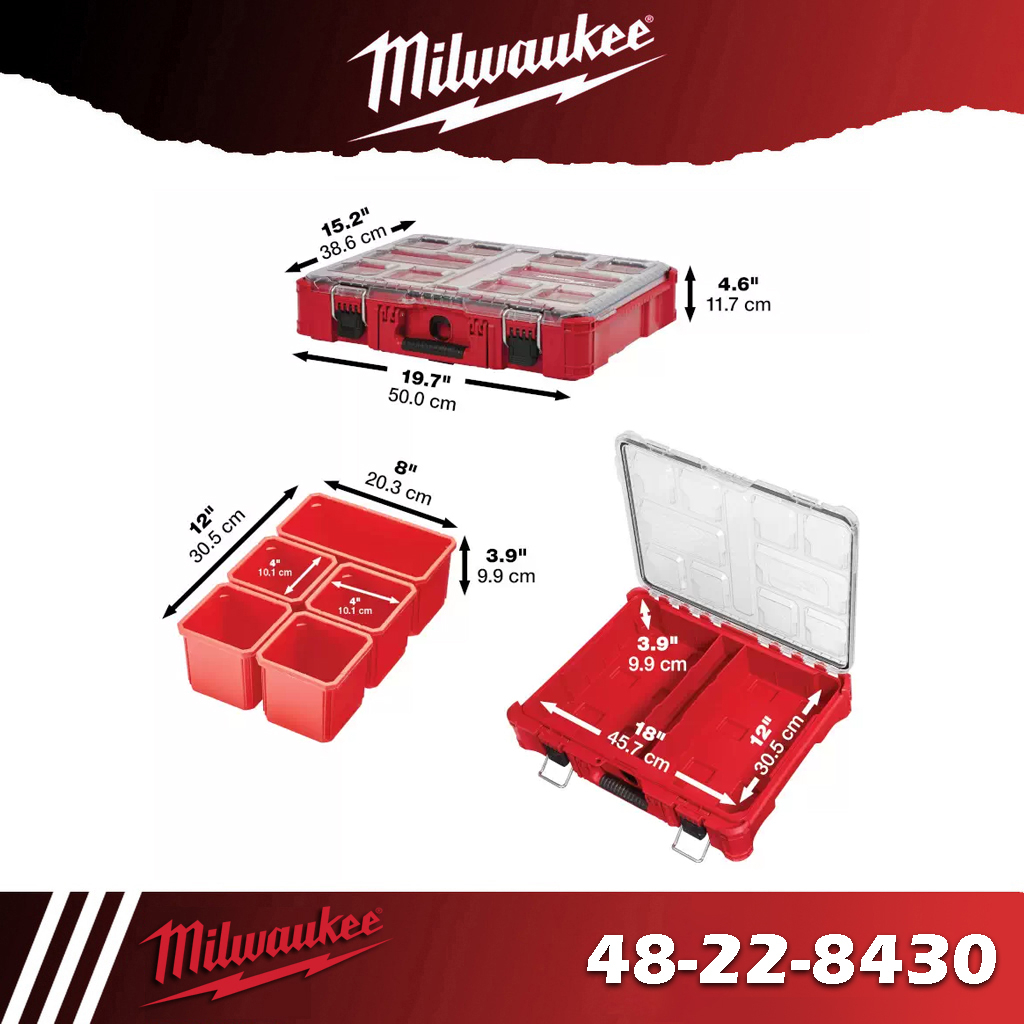 Milwaukee Packout 48-22-8424 48-22-8425 48-22-8426 48-22-8430 48-22 ...