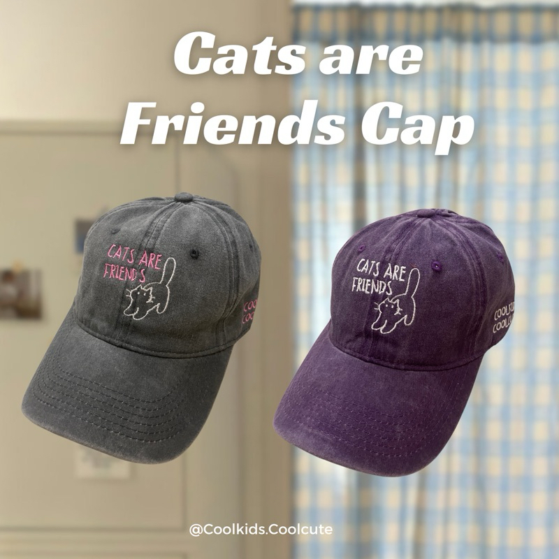 Coolkids.Coolcute | Cats are friends cap หมวกที่คนรักแมวต้องมี | Shopee ...