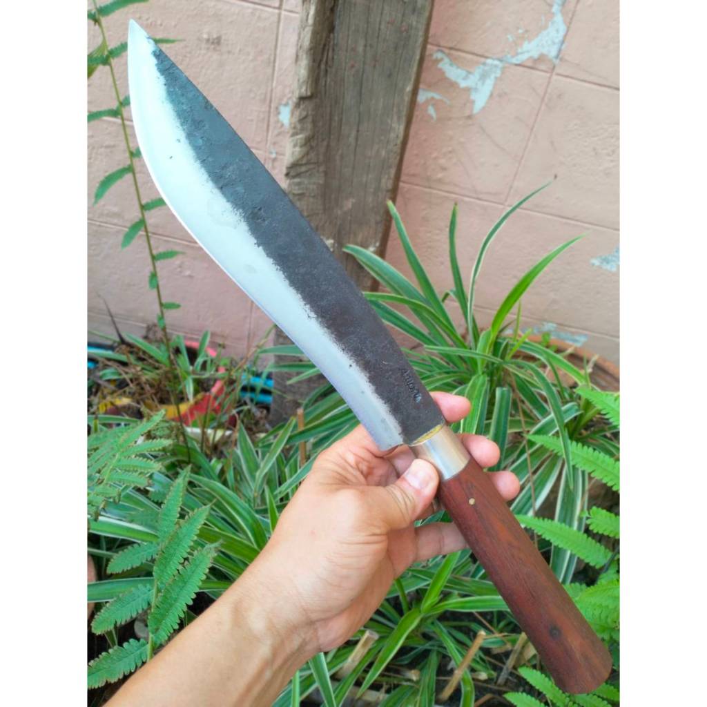 มาเชเต้ Machete อีเหน็บ E-Nep มีดเดินป่า มีดแคมป์ 10.3” SUP9 ผิวไฟ ด้ามไม้ประดู่ คอสแตนเลส หมุด ...