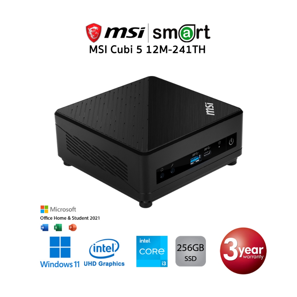 Mini PC MSI Cubi 5 12M-241TH i3-1215U/UHD Graphics/256GB/Win11 ...