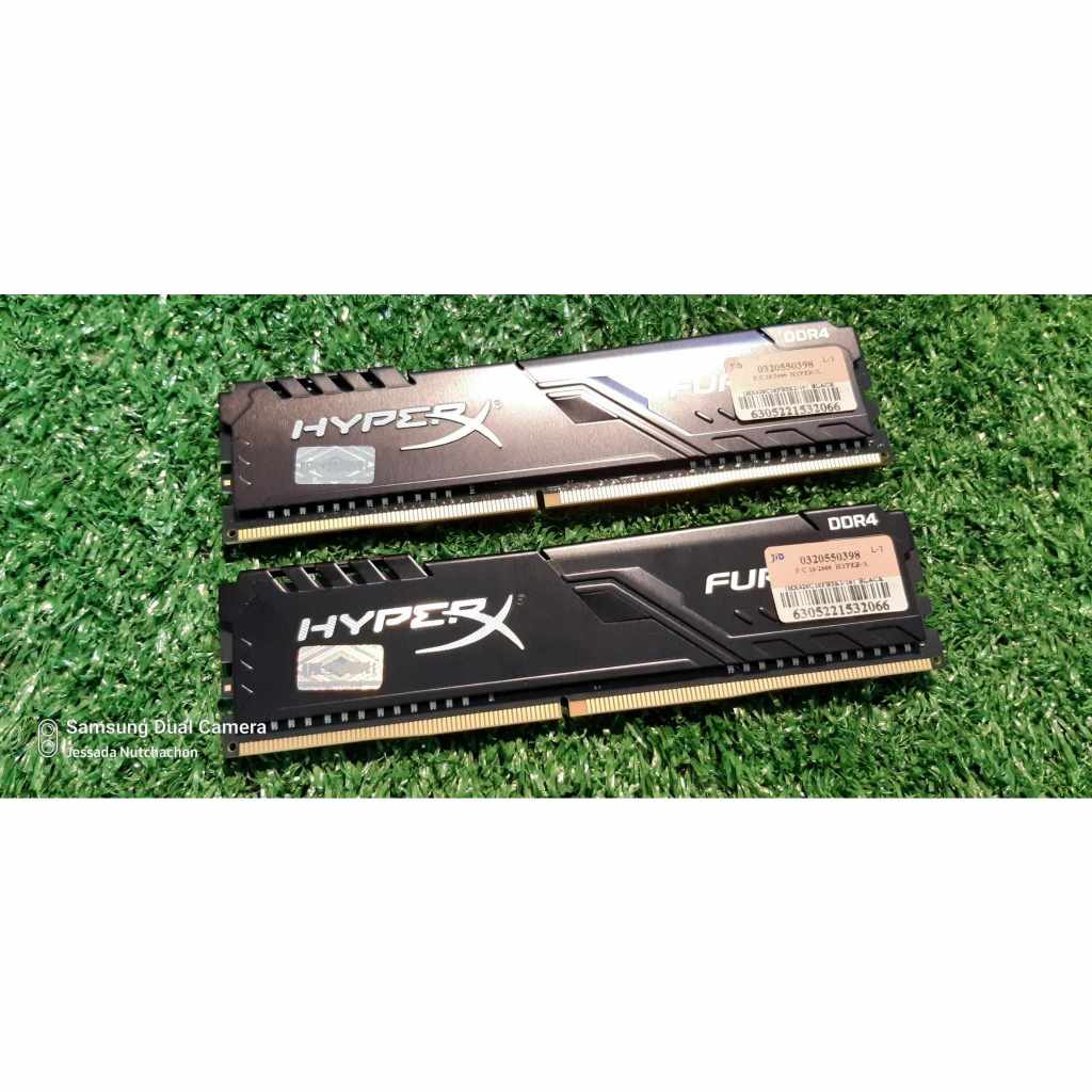 16GB (8GBx2) DDR4 2666MHz RAM (หน่วยความจำ) KINGSTON HyperX FURY (BLACK) | Shopee Thailand