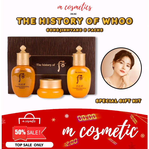 The History of Whoo Gongjinhyang 3 packs special gift kit | Shopee Thailand