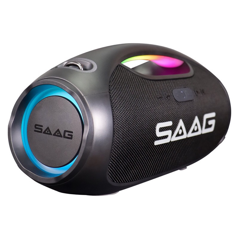 (ES244A) SPEAKER BLUETOOTH RGB (ลำโพงบลูทูธ) SAAG STORM กันน้ำ 5400mAH 60W BLACK | Shopee Thailand